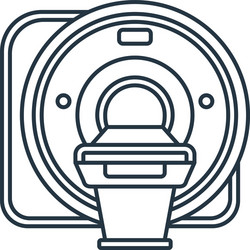 Ct scan icon editable stroke Royalty Free Vector Image