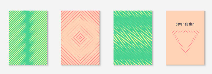 Design magazine cover as template with line Vector Image