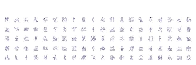 Everyday life line icons signs set design Vector Image