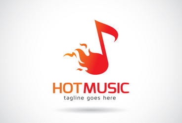 Music code logo template Royalty Free Vector Image