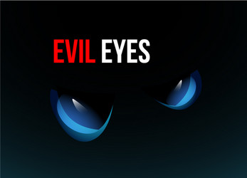 Red evil eyes on black background Royalty Free Vector Image