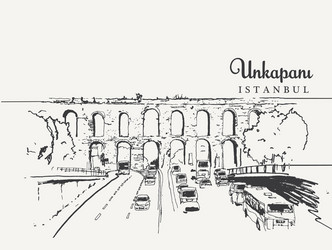 Drawing sketch topkapi palace istanbul Royalty Free Vector