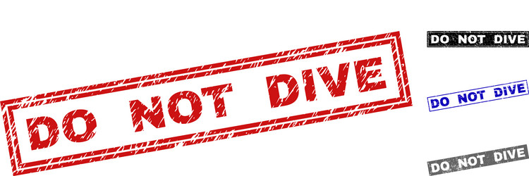 Do not dive rubber stamp Royalty Free Vector Image