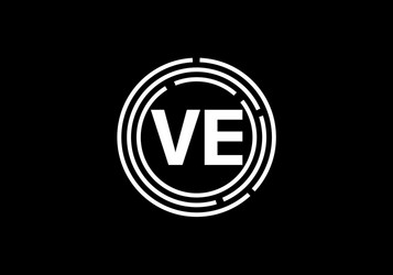 Initial monogram letter v e logo design template Vector Image