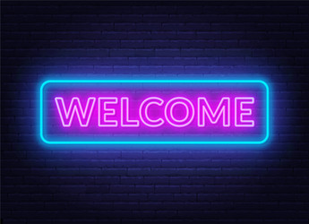 Welcome back neon text Royalty Free Vector Image