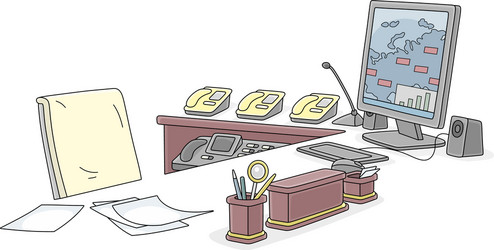 Office of a top government official Royalty Free Vector