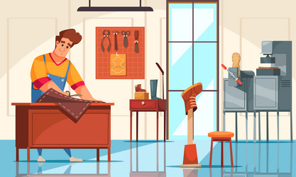 Cartoon shoemaker Royalty Free Vector Image - VectorStock