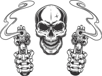 Skeleton Hand With Gun