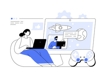 Video game walkthrough abstract concept Royalty Free Vector