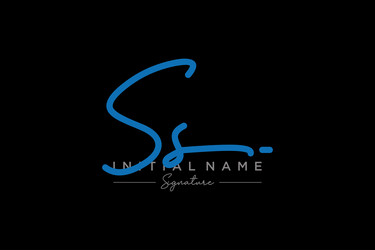 Initial ss signature logo template hand drawn Vector Image