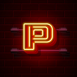 Neon Letter P Vector Images (over 820)
