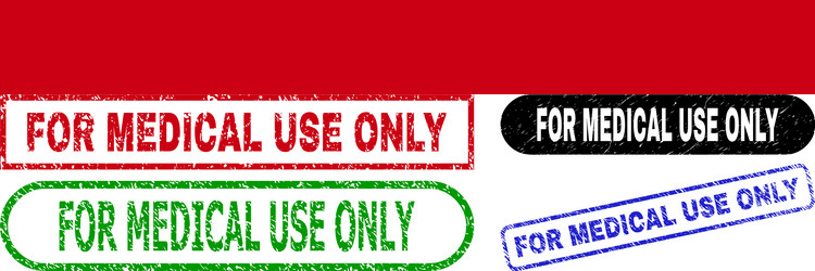 Scratched textured medical doctor stamp seals Vector Image