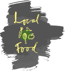 Natural food label set Royalty Free Vector Image