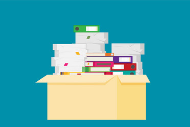 A pile of paper work order isometric Royalty Free Vector