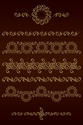 Collection set border Royalty Free Vector Image