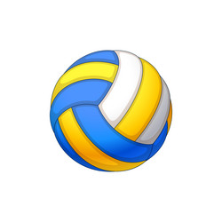 Simple classic blue yellow white volleyball Vector Image