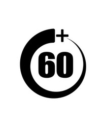 60 icon signinformation for age limit Royalty Free Vector