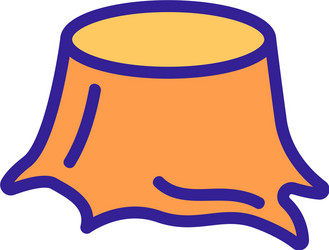 Cutting down trees icon isolated contour Vector Image