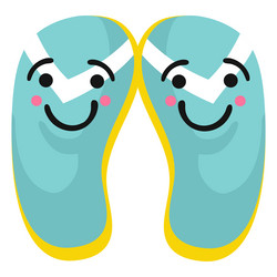 Slide shoes flip flops jandals stroke Royalty Free Vector