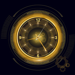Futuristic modern clock face Royalty Free Vector Image