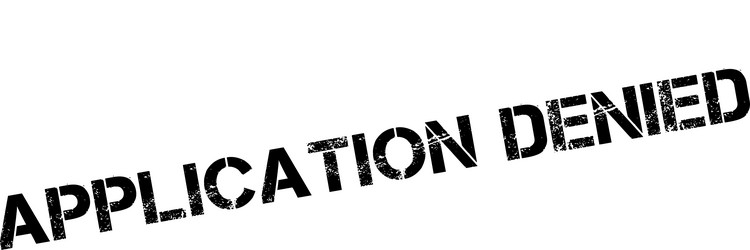 Application denied rubber stamp Royalty Free Vector Image