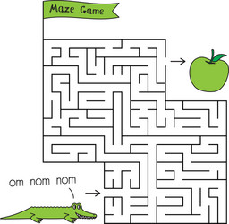 Cartoon lizard maze game Royalty Free Vector Image