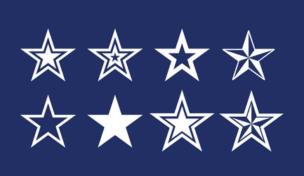 Dallas star icons symbols Royalty Free Vector Image