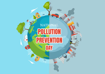 National pollution prevention day infographic Vector Image