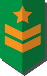 Rank tag simple clip art Royalty Free Vector Image