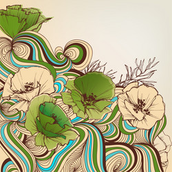 Floral background in spring colors flowers Vector Image