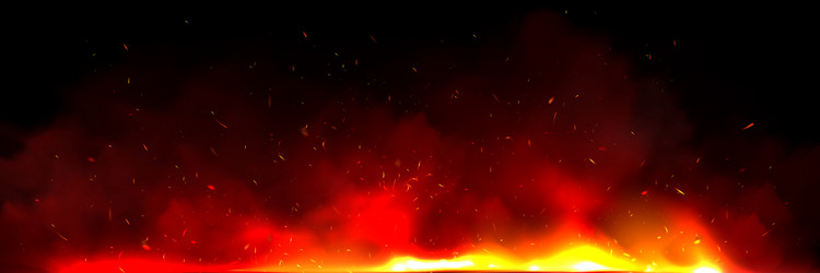 Fire and ember overlay effect smoke background Vector Image