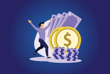 Gambling income taxation of winning Royalty Free Vector