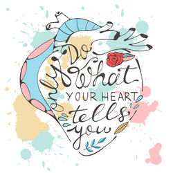 Explore your heart in anatomic on vintage Vector Image
