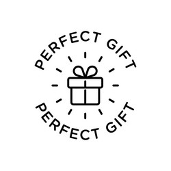 Perfect gift isolated badge stamp icon banner Vector Image