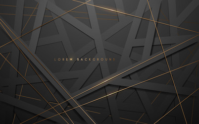 Black and gold abstract low poly background Vector Image