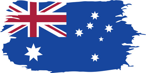 Australian scratched flag Royalty Free Vector Image