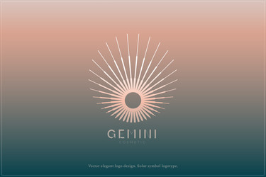 Celestial logo design star logotype planet Vector Image