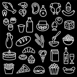 Food outline Royalty Free Vector Image - VectorStock