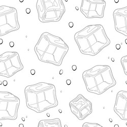 Ice cubes background seamless pattern Royalty Free Vector