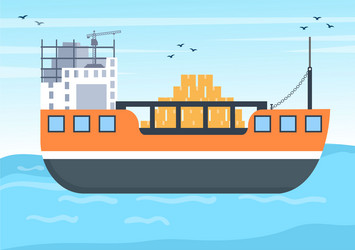 Cargo shipping container logistics delivery Vector Image