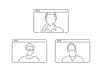 Communication line drawing Royalty Free Vector Image