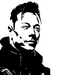 Elon musk silhouette Royalty Free Vector Image