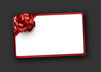 Empty card coupon template with red Royalty Free Vector