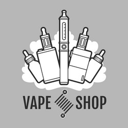 Simple vape mod logo Royalty Free Vector Image