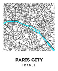 City map of paris Royalty Free Vector Image - VectorStock