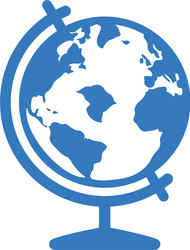 Globe world icon orange color eps Royalty Free Vector Image