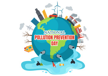 National pollution prevention day infographic Vector Image