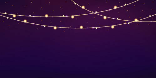 Decorative border of realistic gold light Vector Image