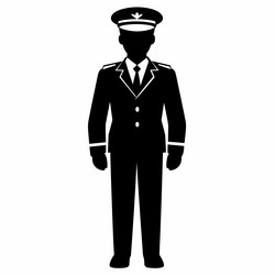 Male pilot black icon on white background pilot Vector Image