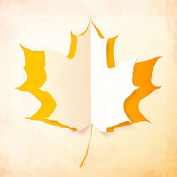 Paper maple leaf Royalty Free Vector Image - VectorStock